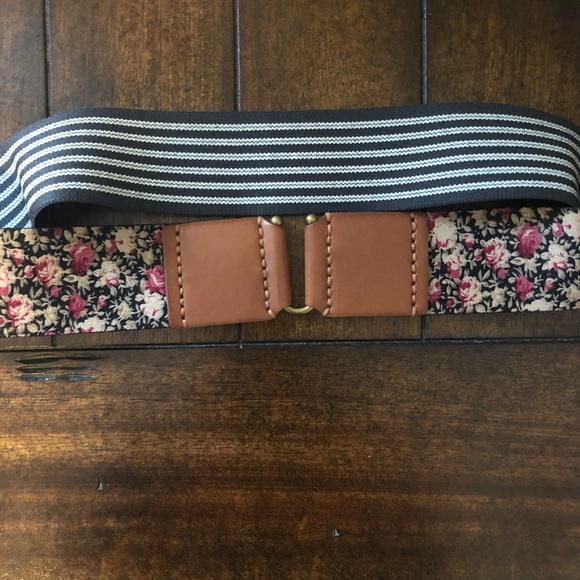 Accessories | Reversible Floralstriped Belt | Poshmark